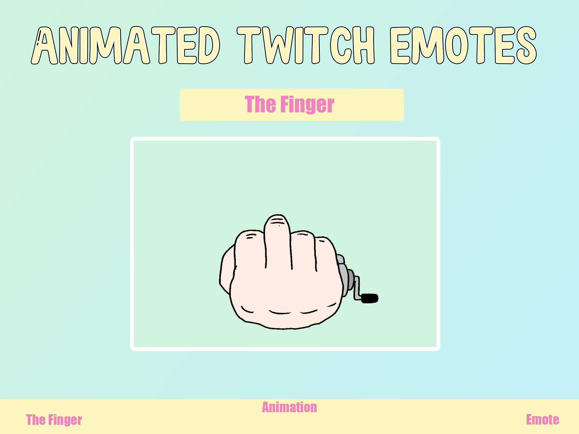 Animated Finger Emote for Twitch and Discord (digital Download) - Etsy