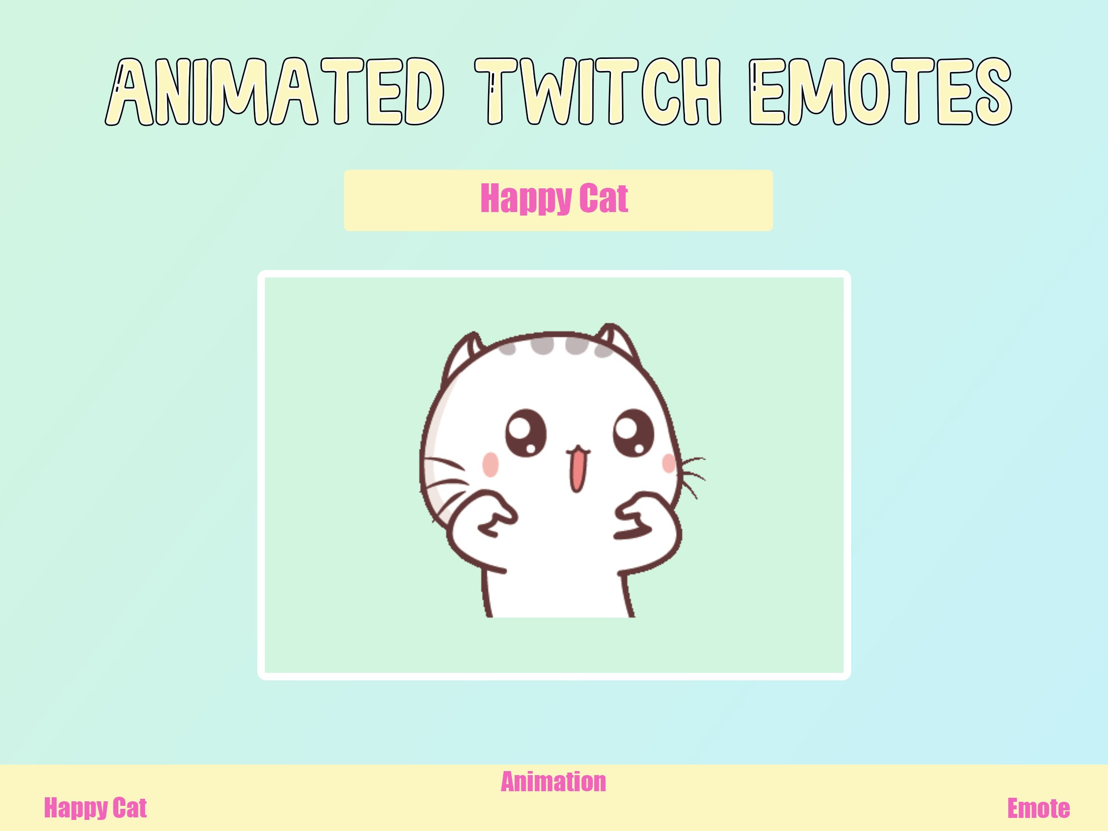 Animated Strong Cat Emote for Twitch or Discord Twitch Emotes Animated ...