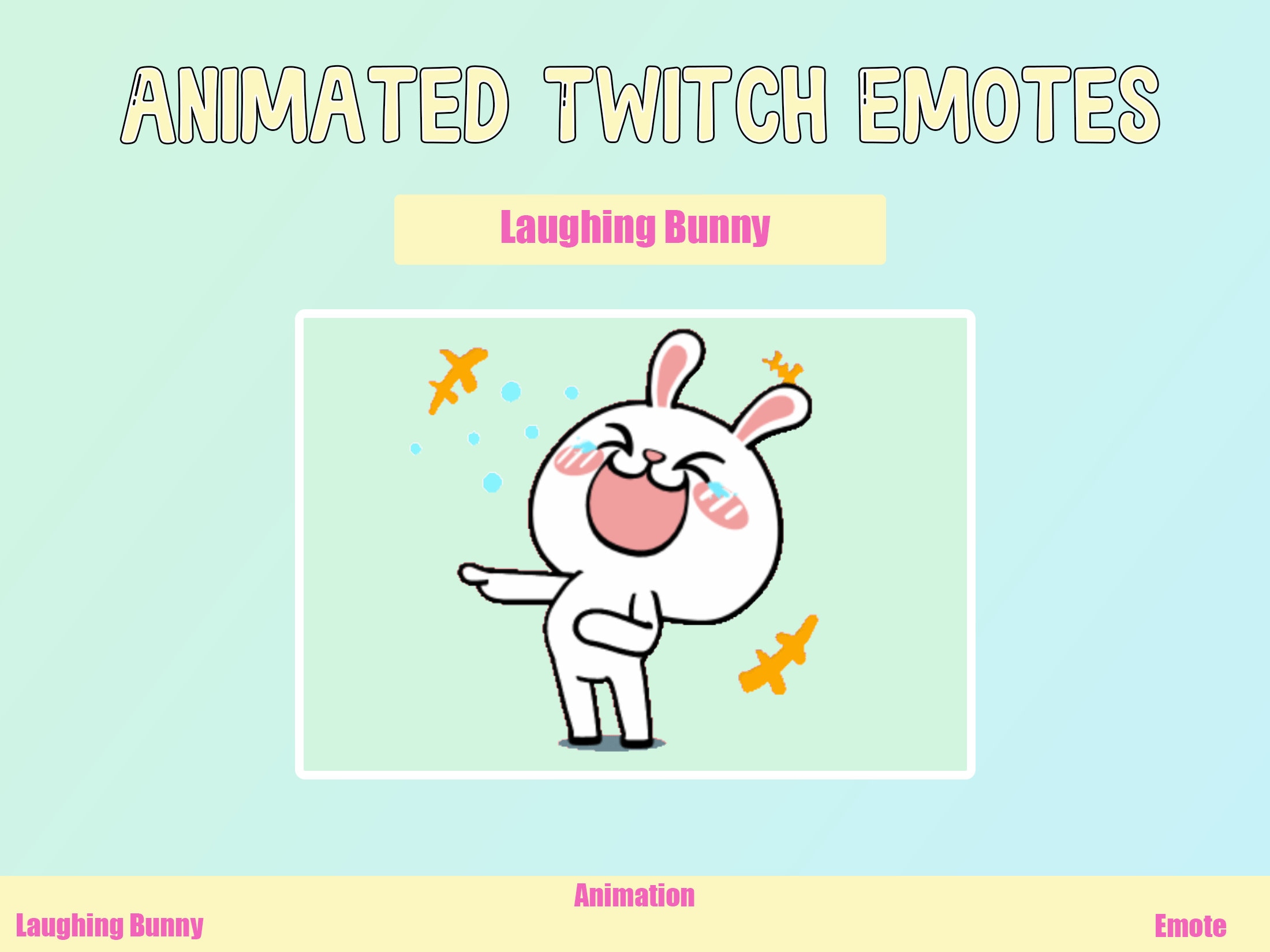 Animated Laughing Bunny Emote for Twitch or Discord | Twitch Emotes ...