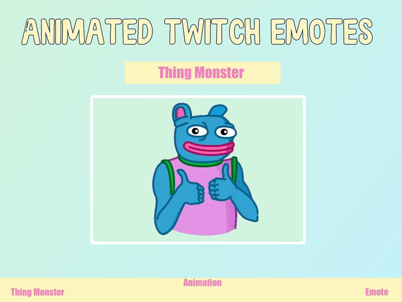ANIMATED Monster Emotes for Twitch and Discord Cute Chibi Animated ...