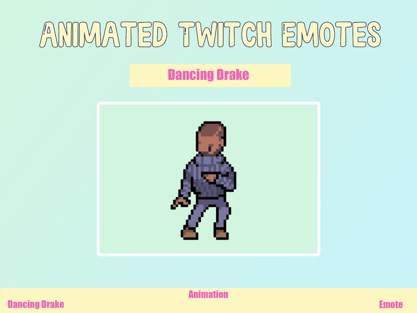 Animated Dancing Drake Emote for Twitch or Discord | Twitch Emotes ...