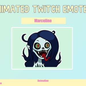 Animated Marceline the Vampire Queen Adventure Time Emote for Twitch or ...