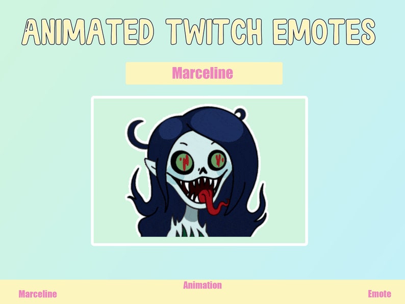 Animated Marceline the Vampire Queen Adventure Time Emote for Twitch or ...