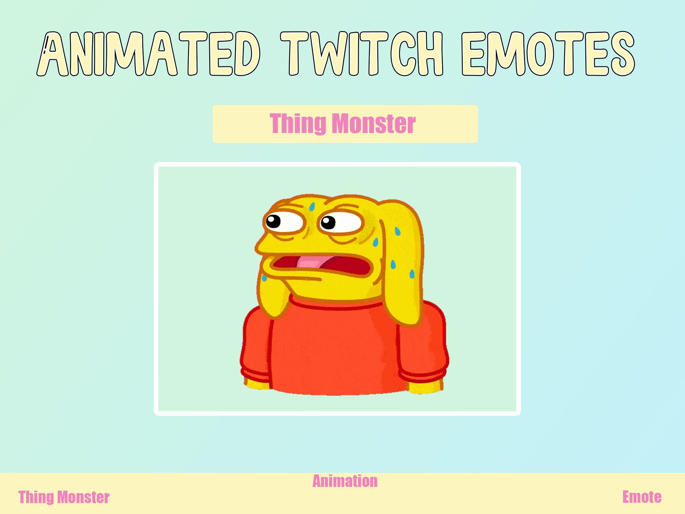 ANIMATED Monster Emotes for Twitch and Discord ! Cute Chibi Animated ...