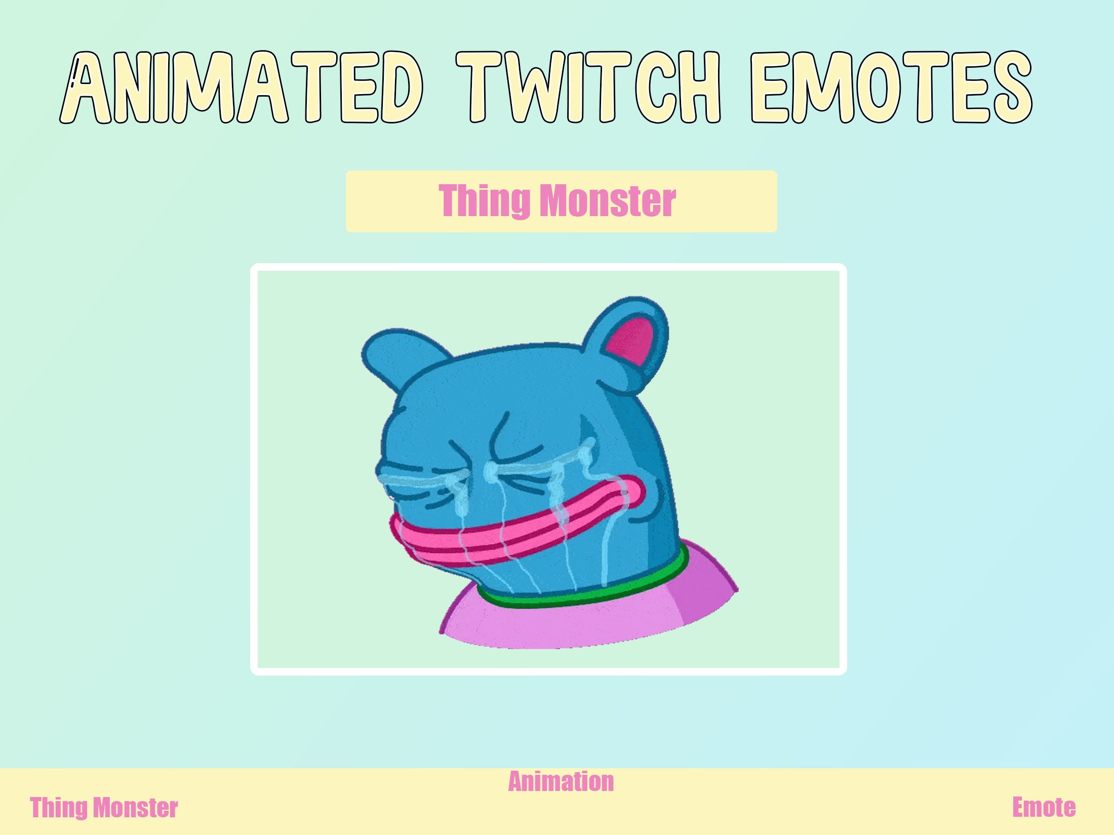 ANIMATED Monster Emotes for Twitch and Discord Cute Chibi Animated ...