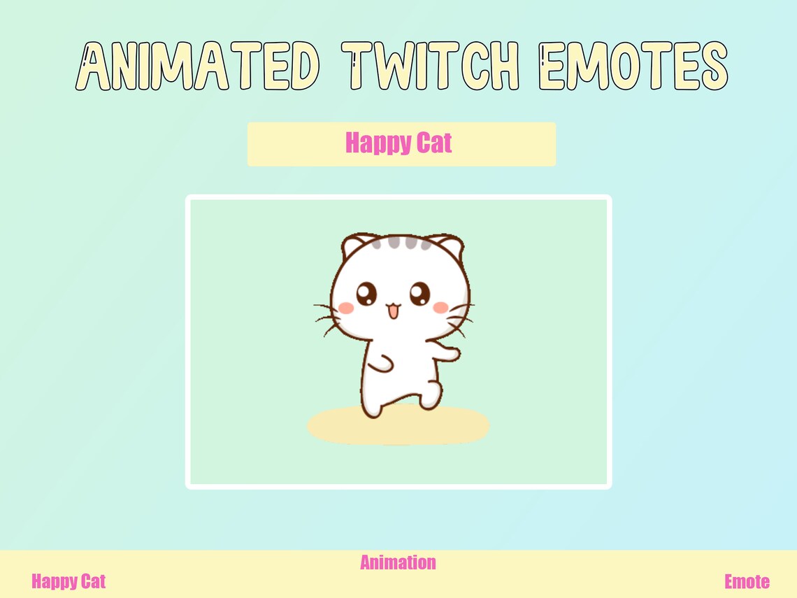 Emote Animado De Dancing Cat Para Twitch O Discord Twitch Emotes Emotes Animados Etsy España