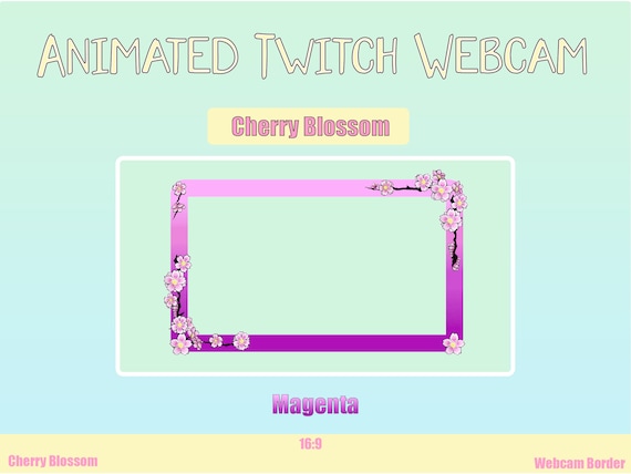 Animated Cherry Blossom Webcam Frames Comes in 3 Different - Etsy