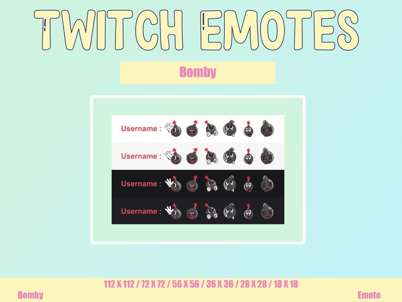 Bomb Meme Twitch Emotes – Funny Cartoon Emotes (PNG) - Etsy