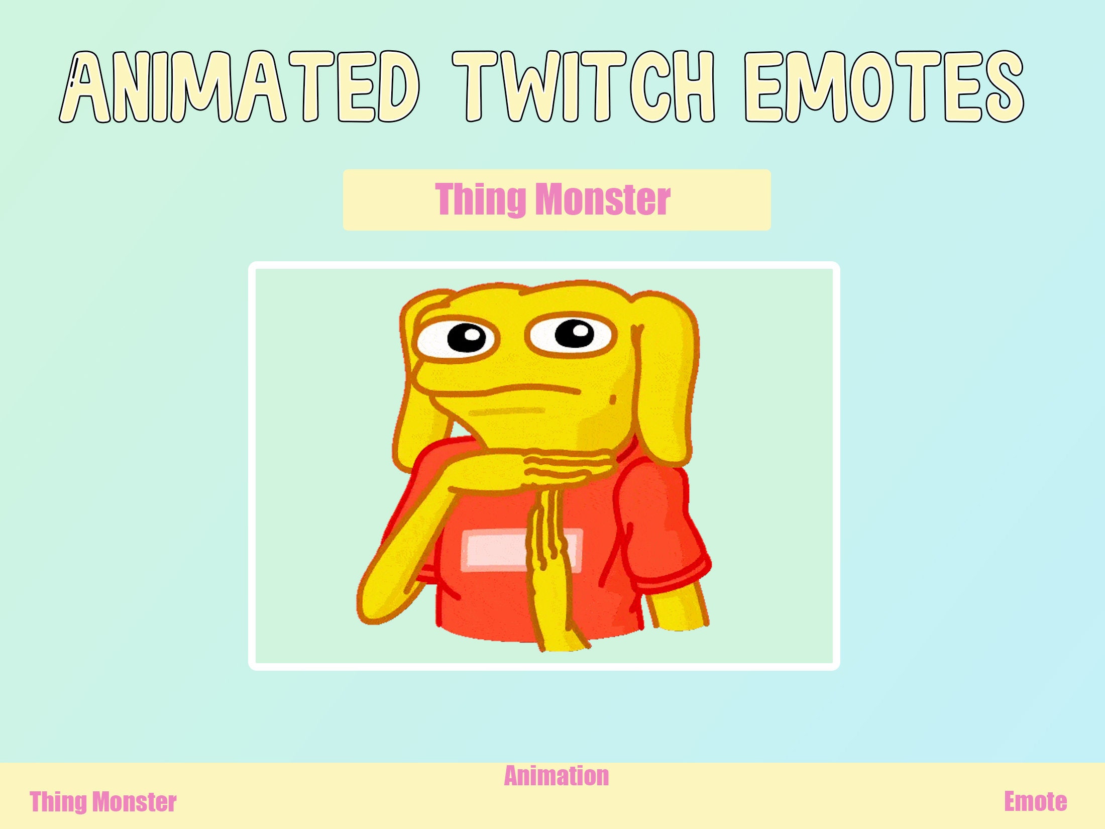 ANIMATED Monster Emotes for Twitch and Discord Cute Chibi Animated ...