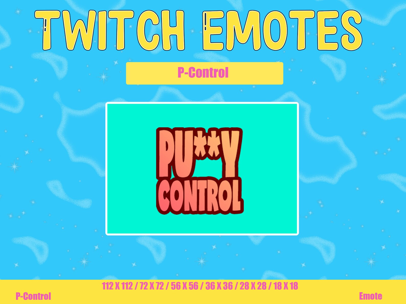 Twitch Emote - P-control | Funny Meme Emote | Cartoon Meme Emote ...