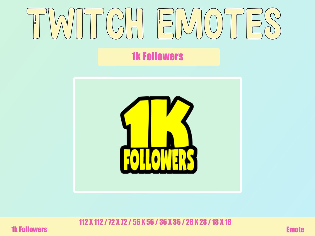 1K Followers Twitch Emote - Funny Cartoon Meme (PNG Digital Download ...
