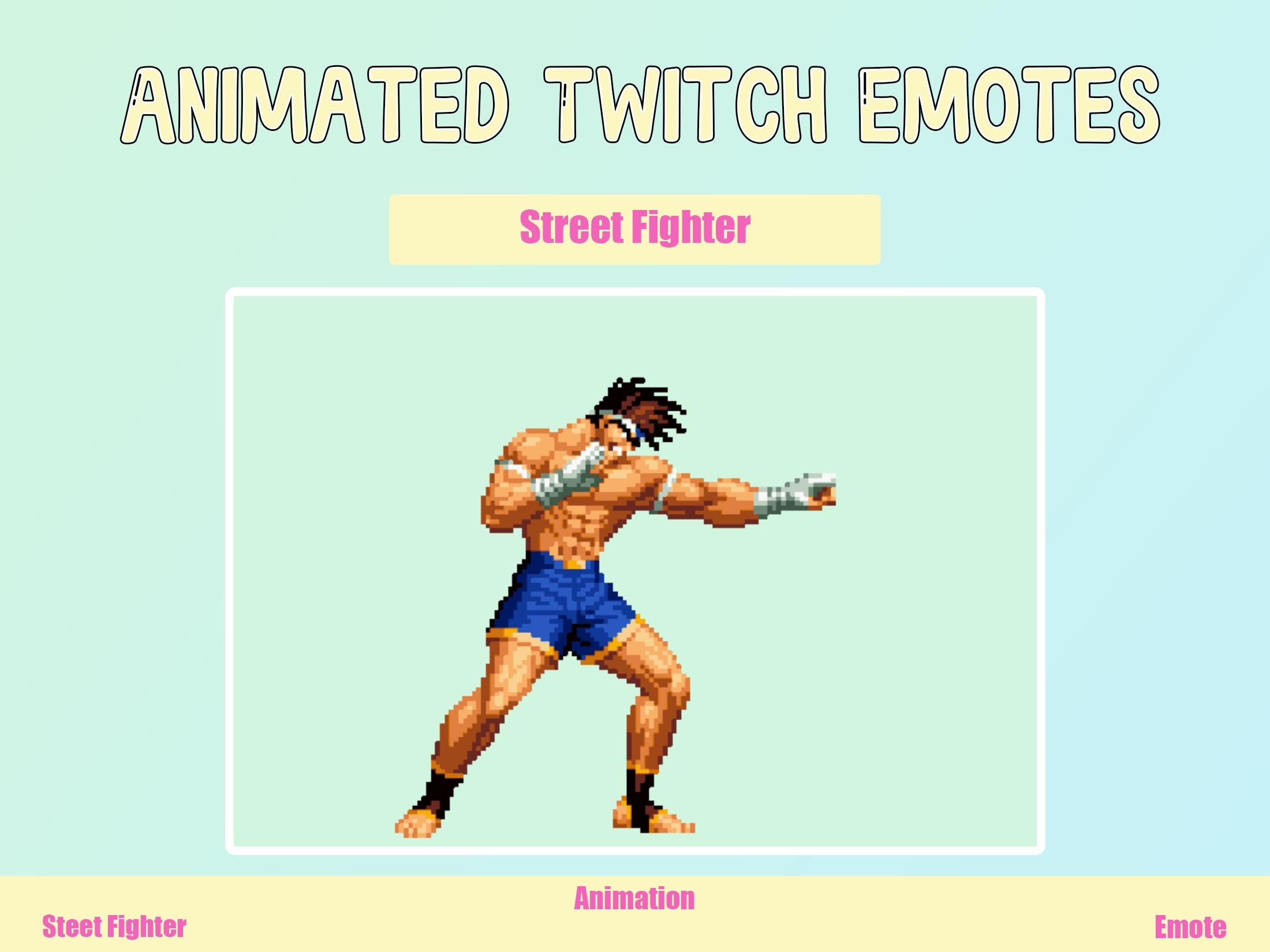 Animated Street Fighter Emotes for Twitch and Discord (GIF) - Etsy