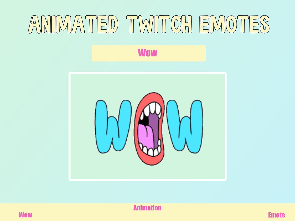 Animated Wow Emote for Twitch or Discord Twitch Emotes - Etsy Singapore