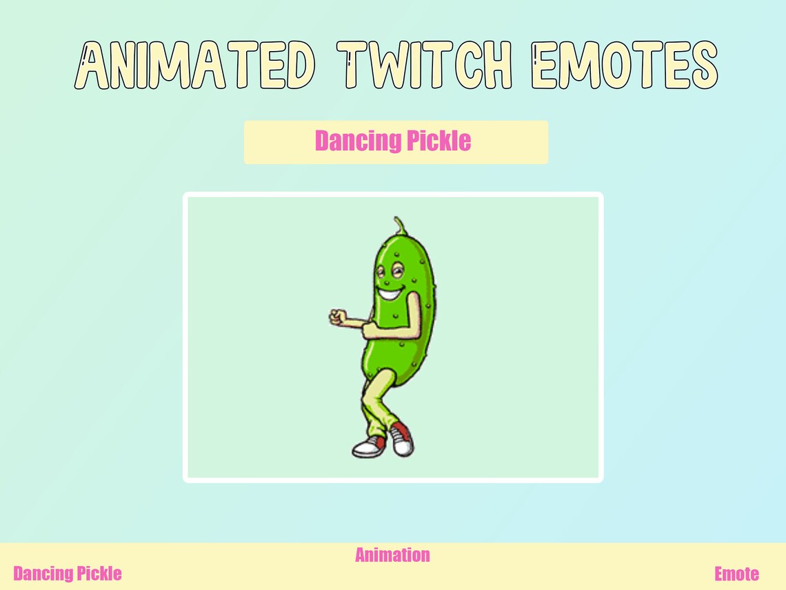Animated Dancing Pickle Emote for Twitch or Discord | Twitch Emotes ...