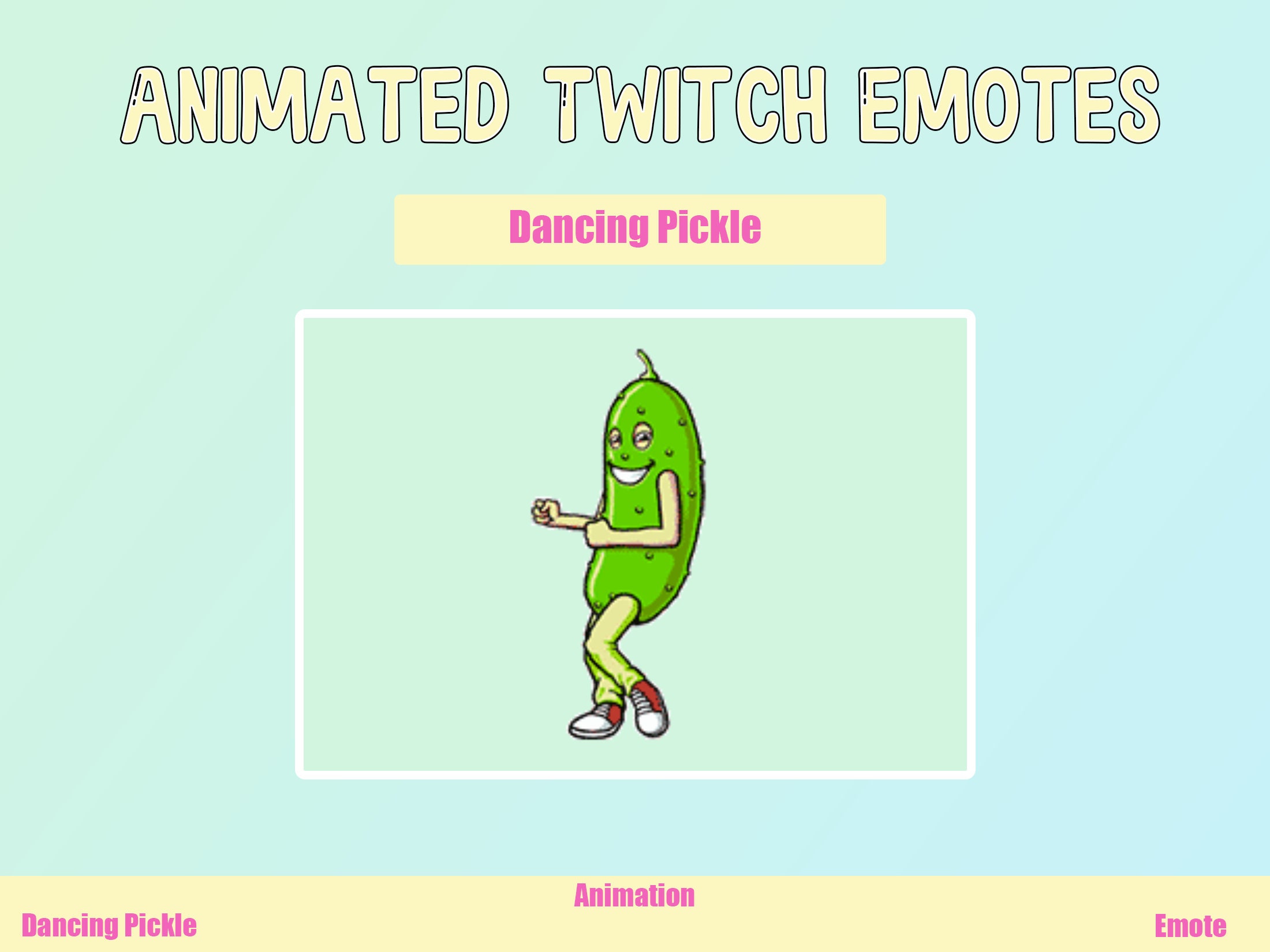Animated Dancing Pickle Emote for Twitch or Discord | Twitch Emotes ...