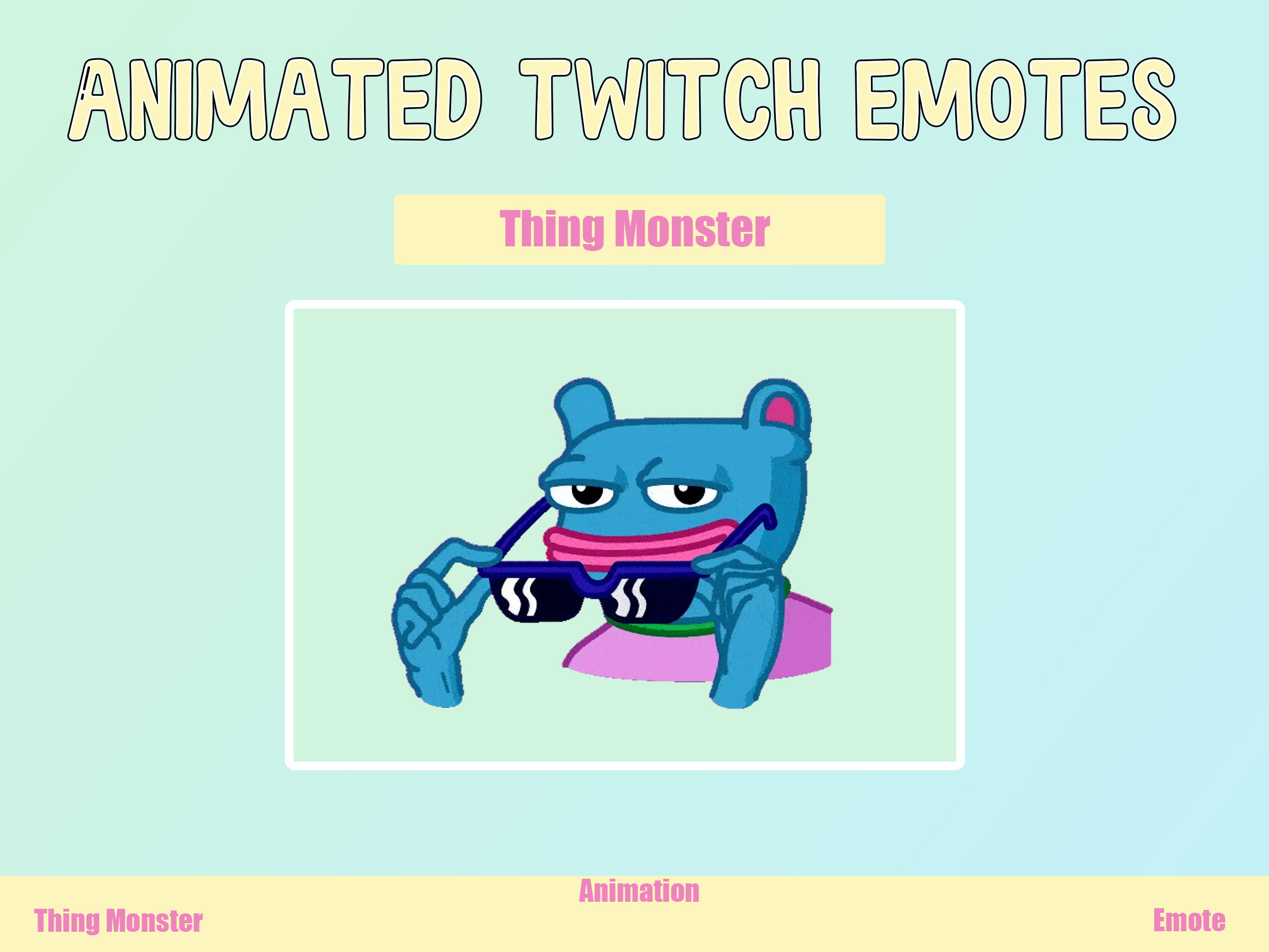 ANIMATED Monster Emotes for Twitch and Discord Cute Chibi - Etsy