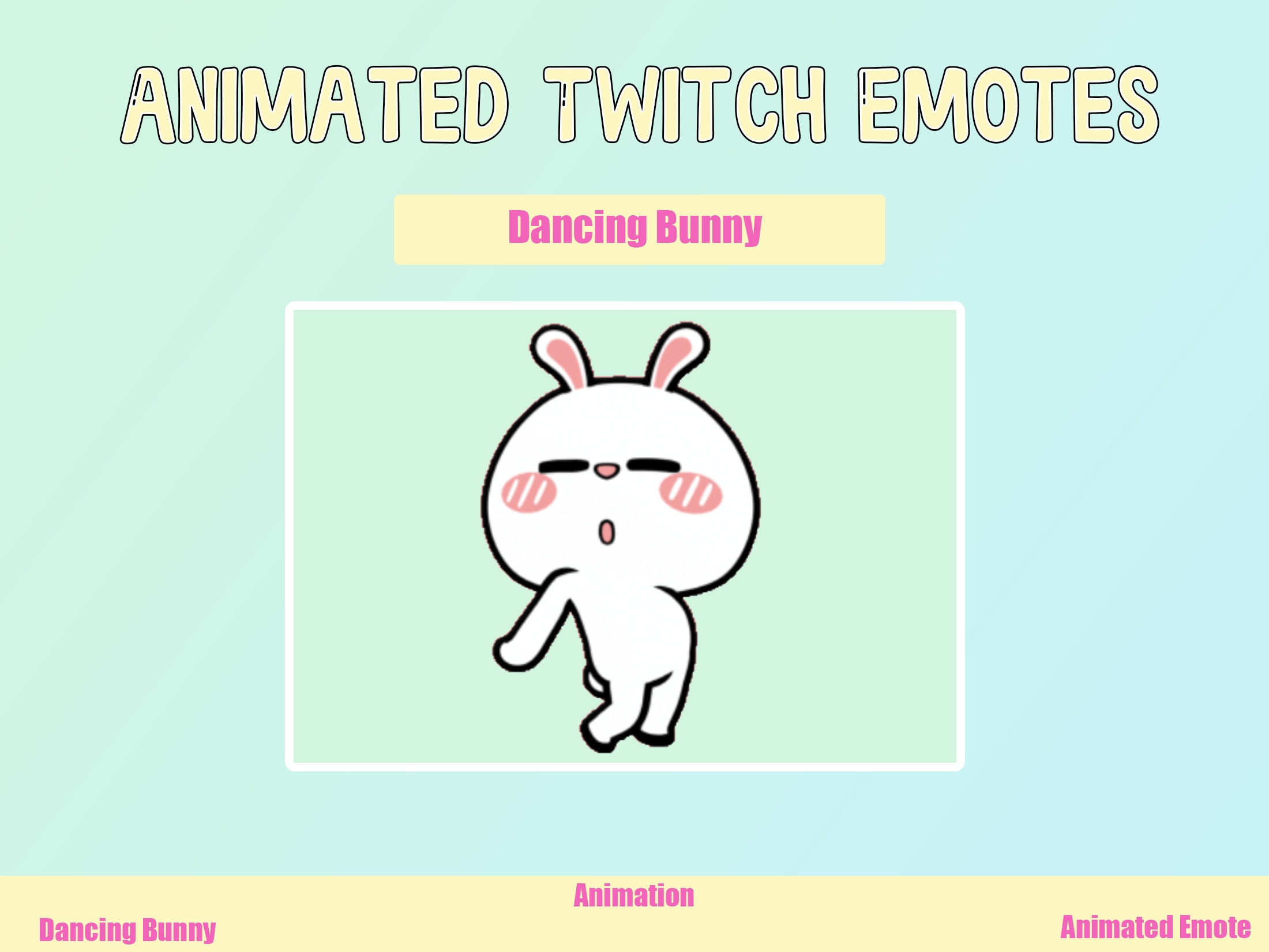 Animated Sassy Bunny Emotes for Twitch & Discord (GIF Digital Download ...