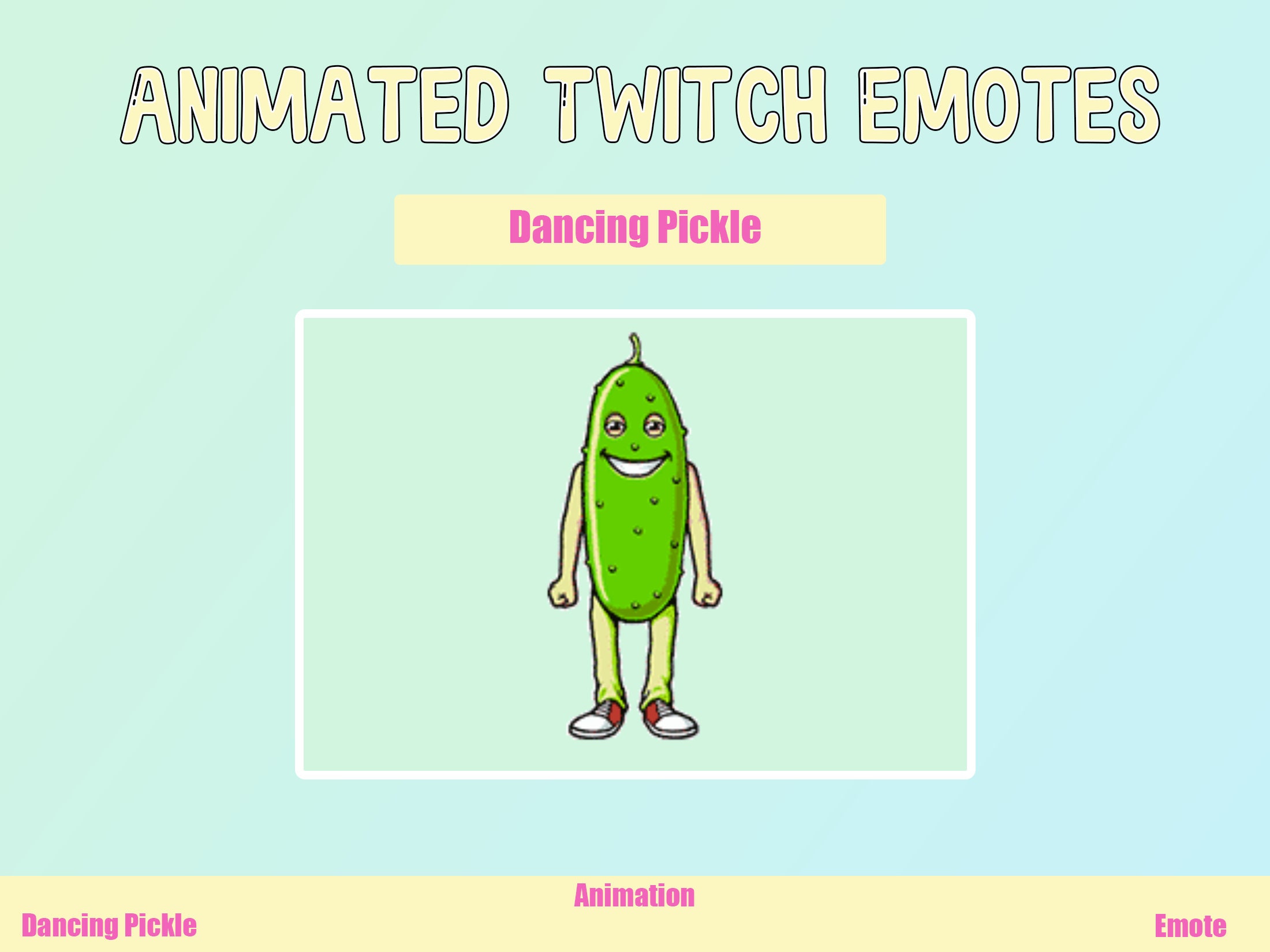 Animated Dancing Pickle Emote for Twitch or Discord | Twitch Emotes ...