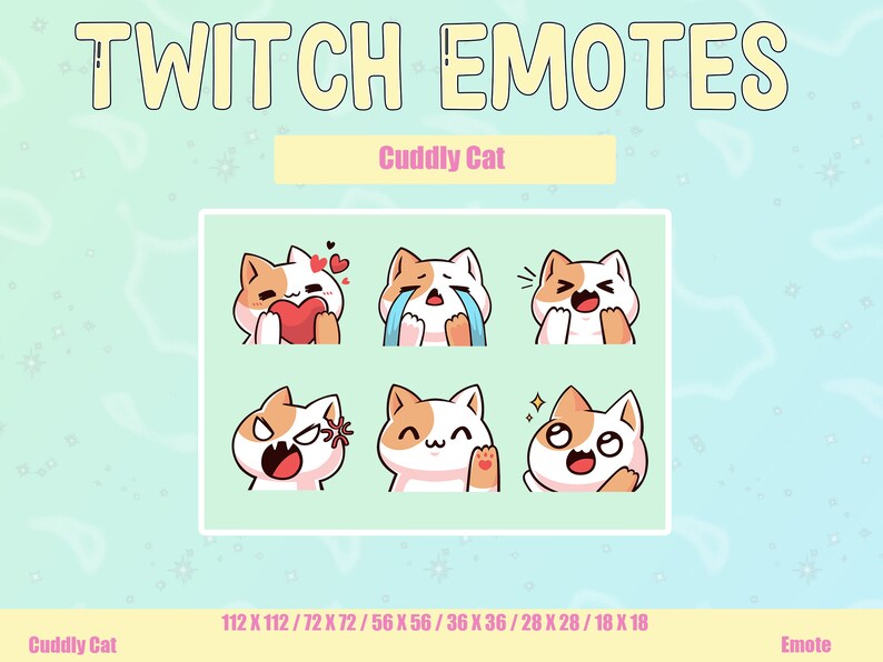 Twitch Emote Cat Cuddly Funny Meme Emote Cartoon Meme - Etsy