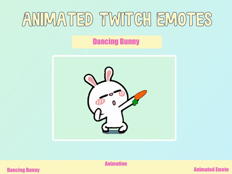 Animated Dancing Bunny Emote for Twitch or Discord | Twitch Emotes ...