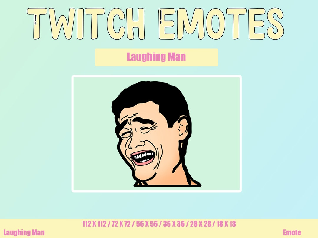 Twitch Emote - Lachender Mann Meme | Lustiges Meme Emote | Cartoon ...