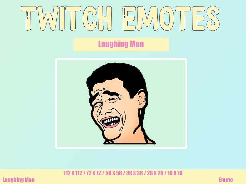 Twitch Emote - Laughing Man Meme | Funny Meme Emote | Cartoon Meme ...