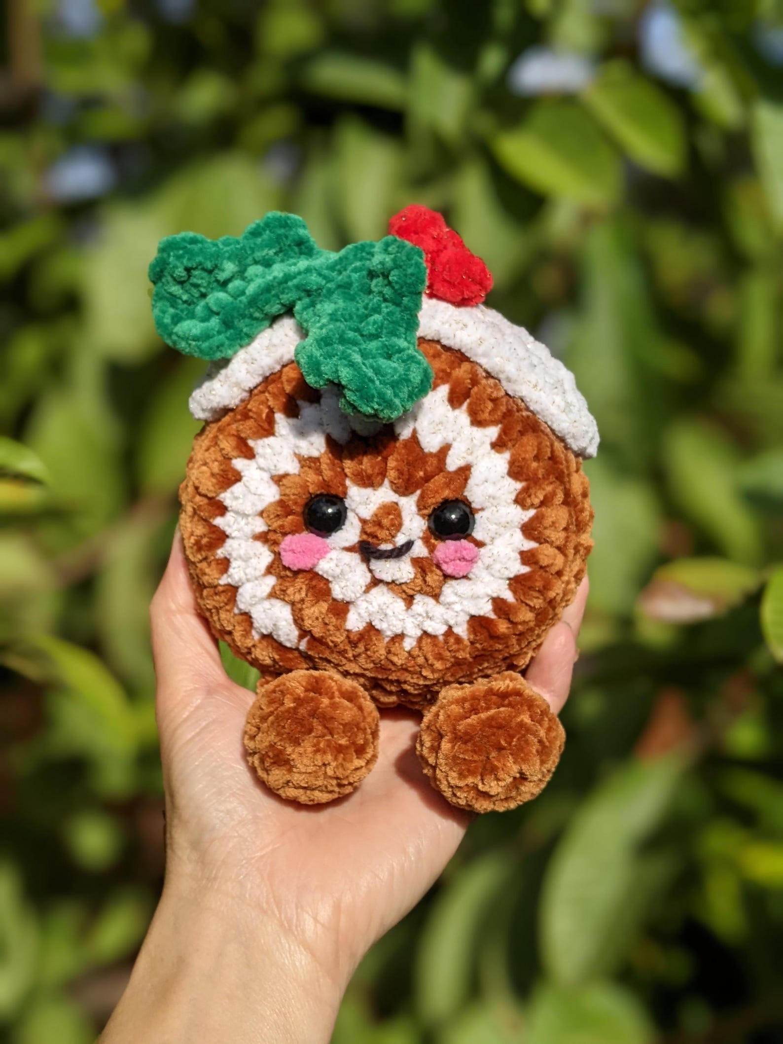 Kawaii Christmas Mini Yule Log Jellycat Crochet Plushie Handmade - Etsy