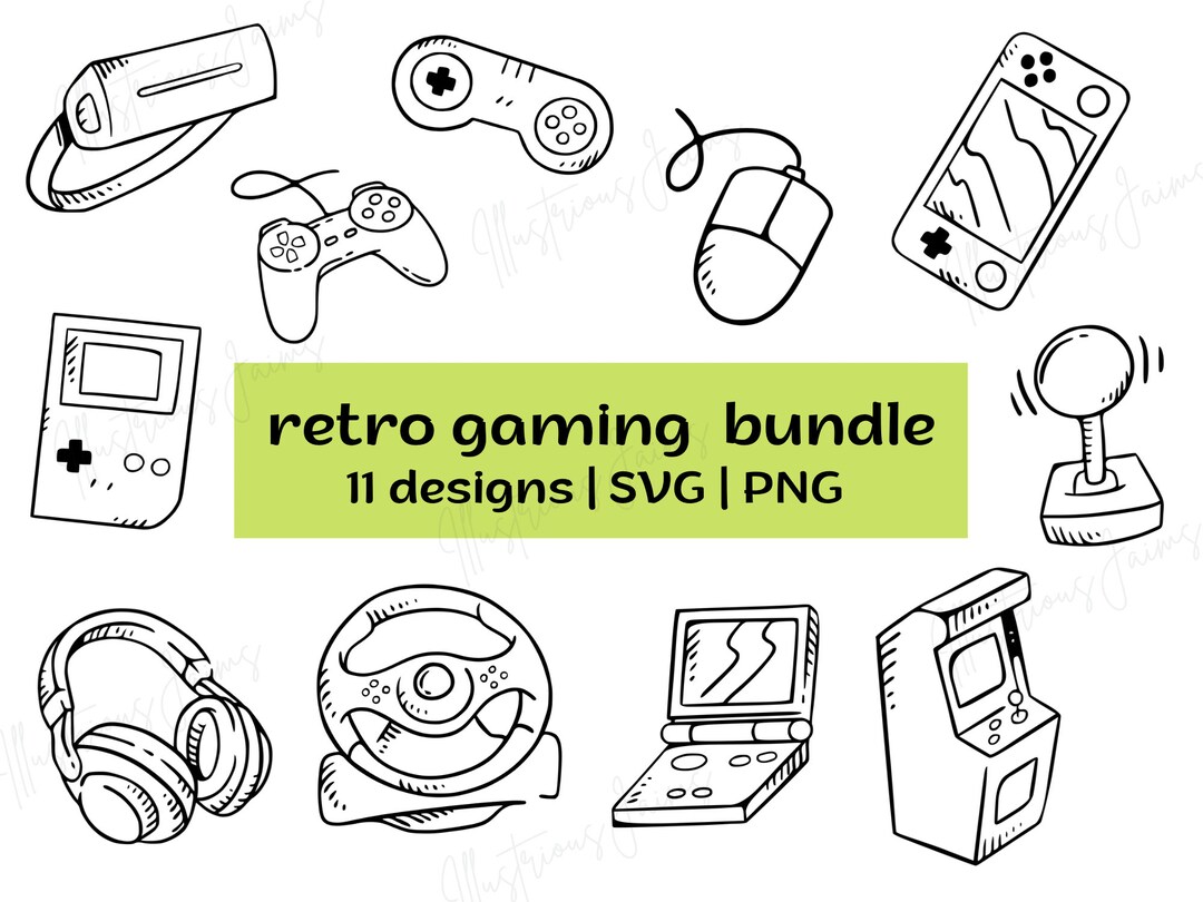Retro Games Bundle Svg Gaming Consoles Svg Games Svg - Etsy