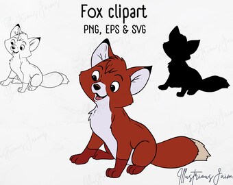 Cute Fox Outline SVG - Etsy