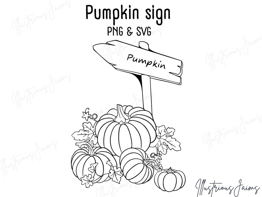 Pumpkin Sign SVG PNG Pumpkin Farm Pumpkins Halloween - Etsy