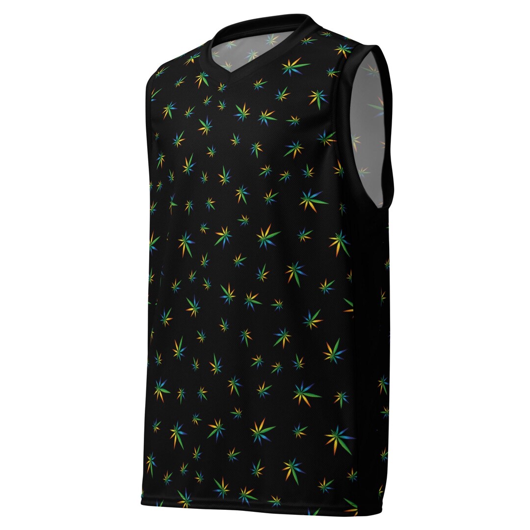 Basketball Jersey - Rainbow Weed - Etsy