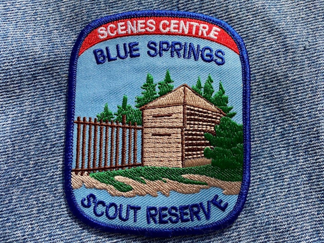 Vintage “scenes Centre Blue Springs Scout Reserve” Embroidered Cloth Patch - Etsy