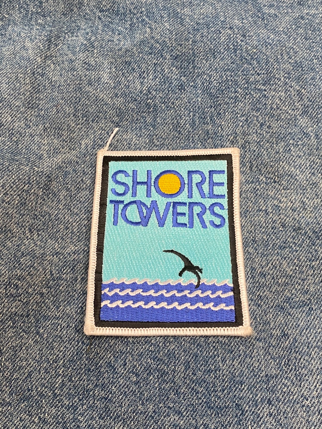 Vintage shore Towers Embroidered Cloth Patch - Etsy