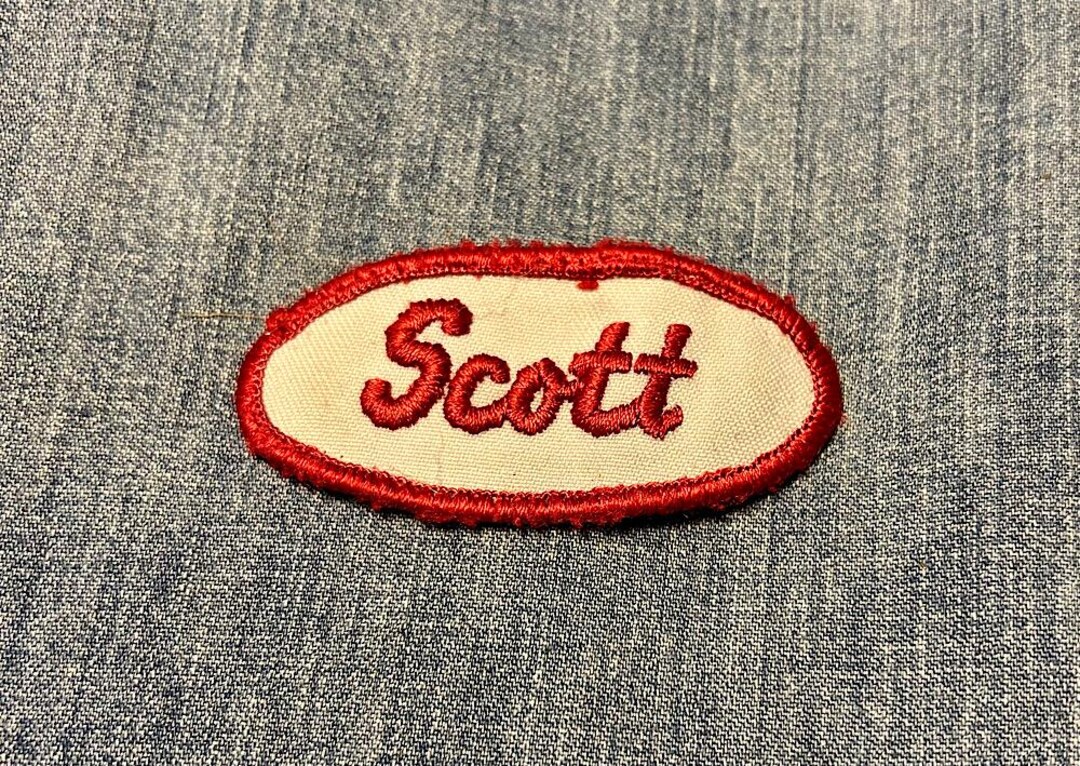 Vintage "scott" Embroidered Cloth Uniform Name Patch - Etsy