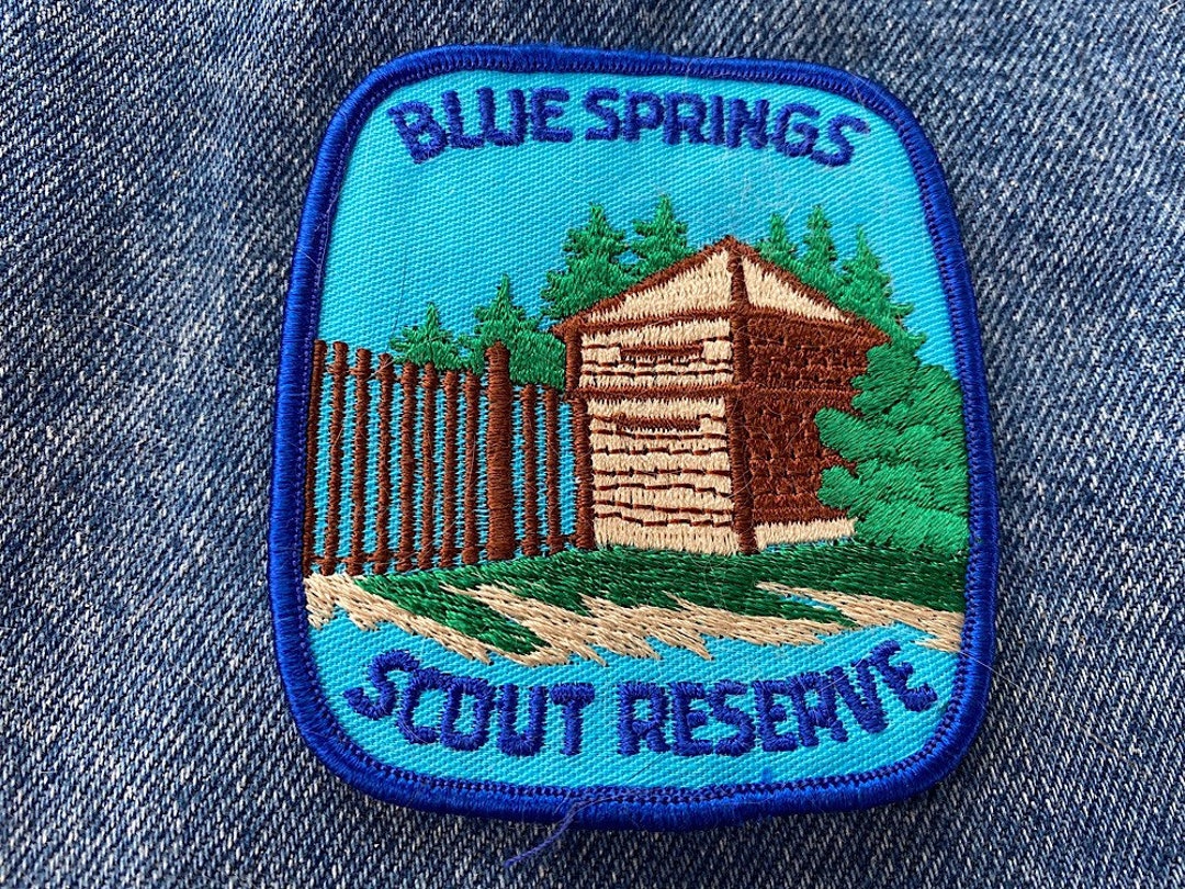 Vintage “blue Springs Scout Reserve” Embroidered Cloth Patch - Etsy