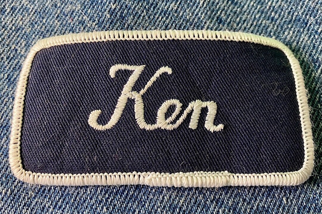 Vintage ken Name Tag Embroidered Cloth Patch - Etsy