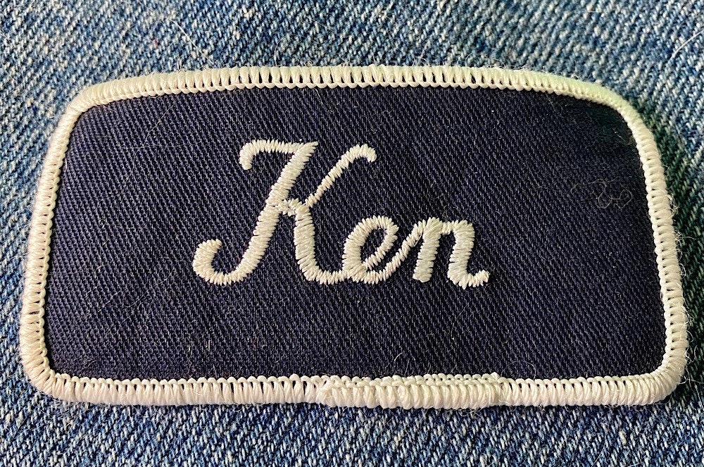 Vintage “ken” Name Tag Embroidered Cloth Patch - Etsy
