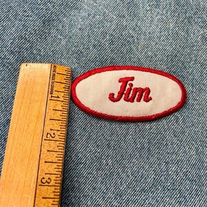 Vintage "jim" Embroidered Cloth Patch - Etsy