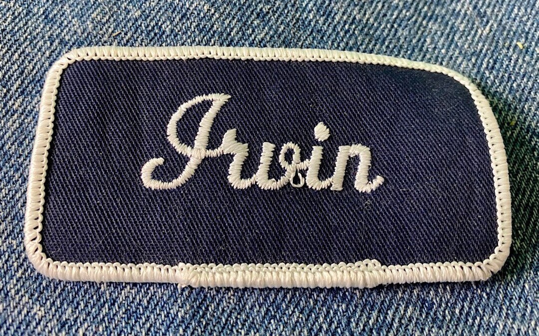 Vintage “irvin” Name Tag Embroidered Cloth Patch - Etsy