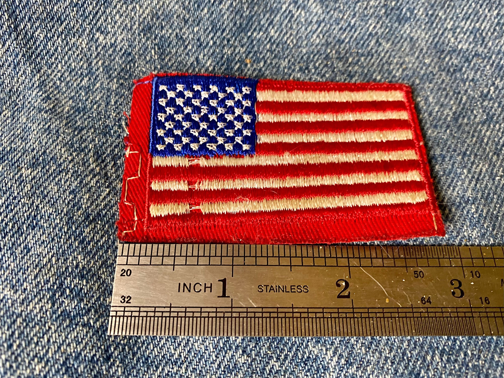 Vintage American Flag Embroidered Cloth Patch - Etsy
