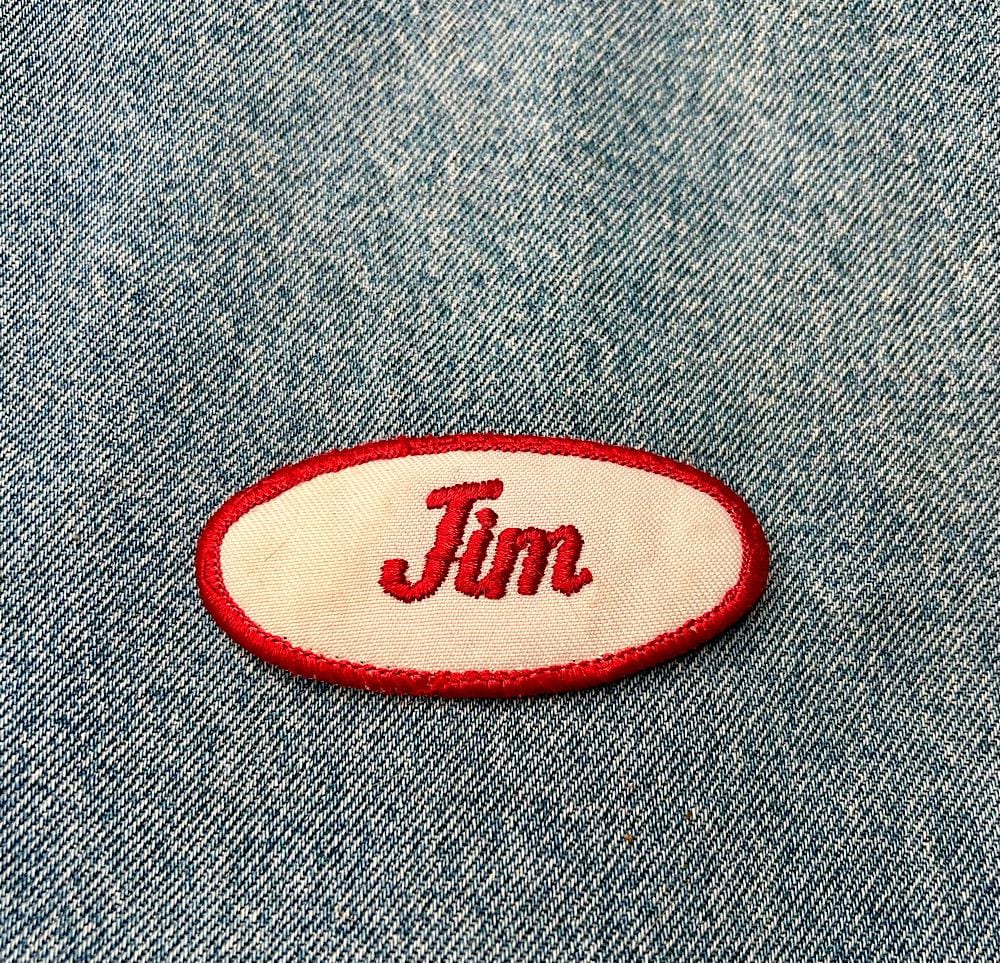 Vintage "jim" Embroidered Cloth Patch - Etsy