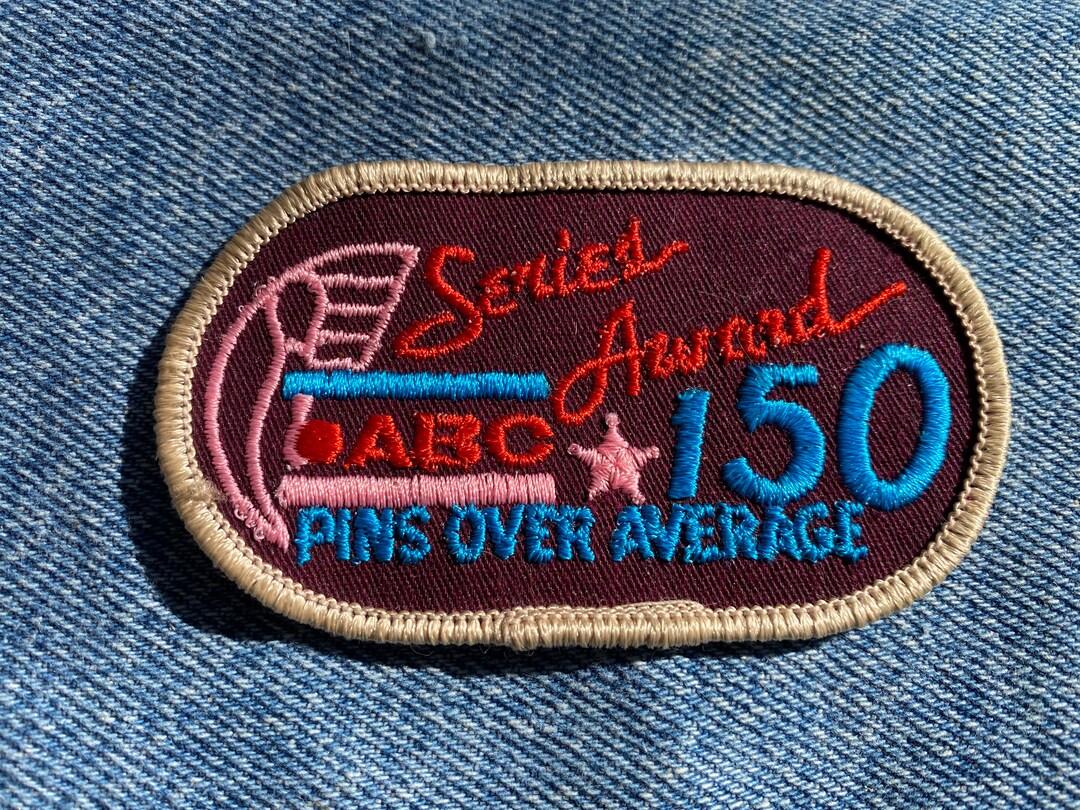 Vintage “series Award Abc 150 Pins Over Average” Embroidered Cloth ...