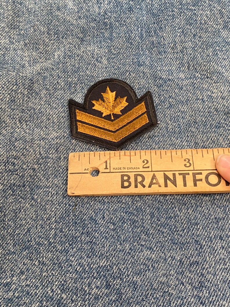 Vintage Canadian Forces Rank Insignia Embroidered Cloth Patch - Etsy
