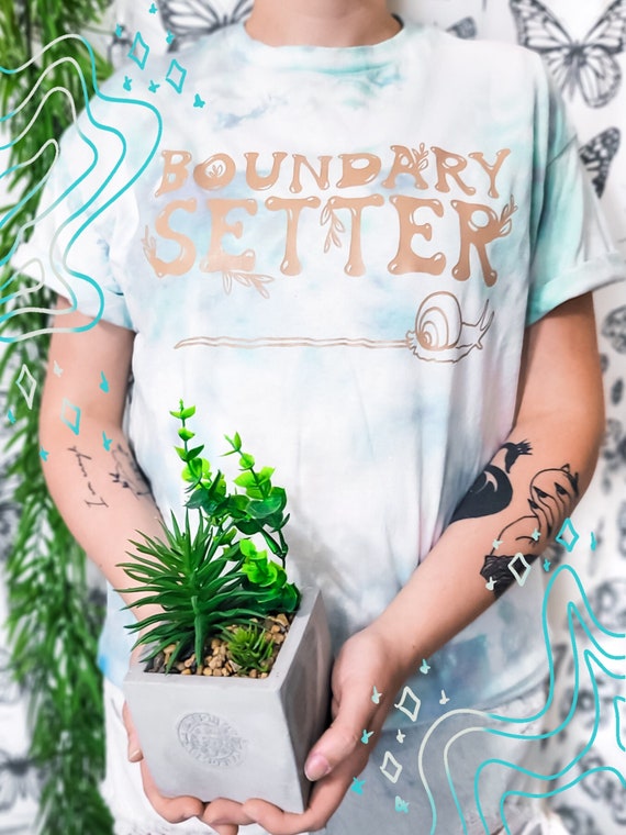 Boundary Setter Mental Health Self Love Affirmations Blue - Etsy