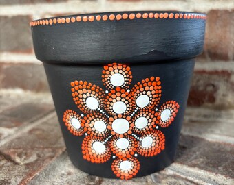 4” Mandala Hand-painted Flower Pot - Etsy