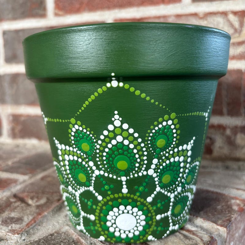 Dot Mandala Pot - Etsy