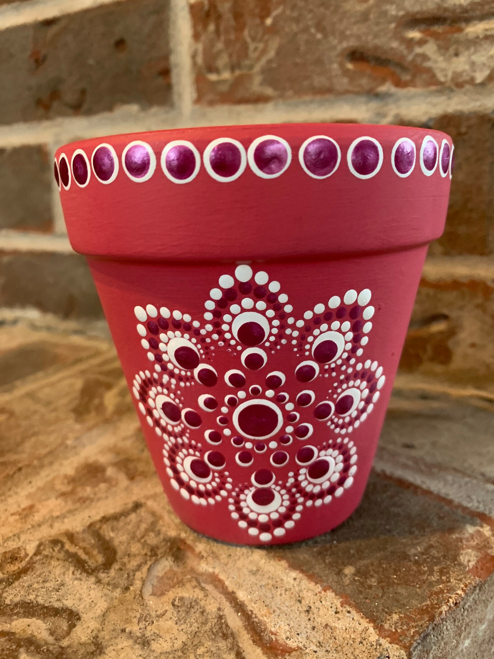 Flower Pot,4 Inch, Hand Painted. - Etsy