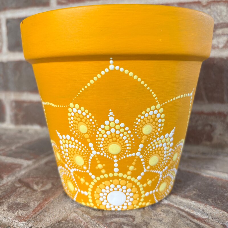 Dot Mandala Pot - Etsy