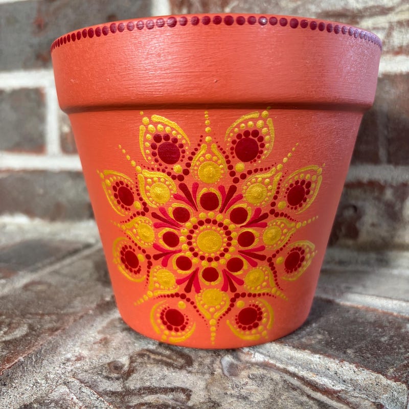 Dot Mandala Pot - Etsy