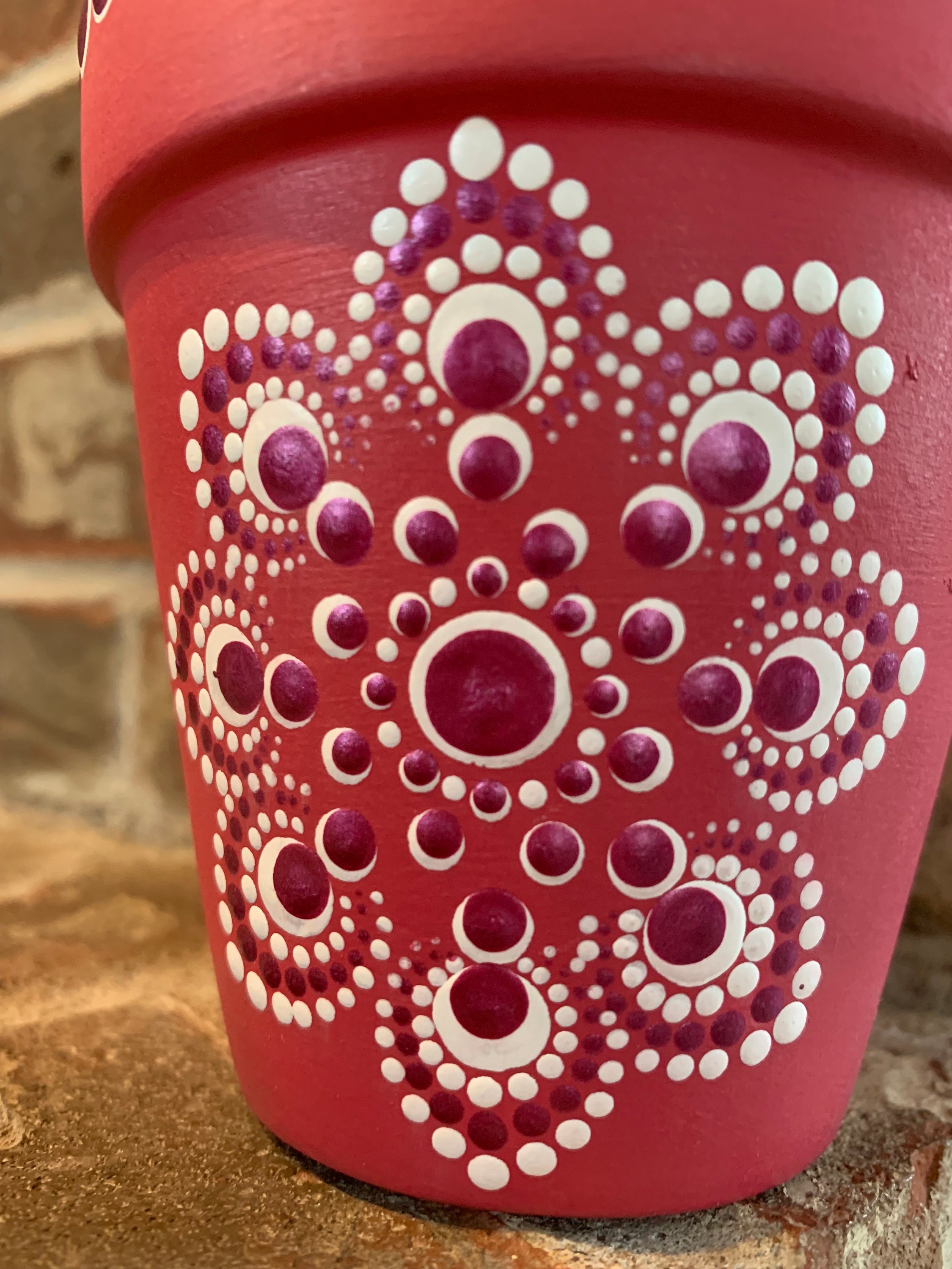 Flower Pot,4 Inch, Hand Painted. - Etsy